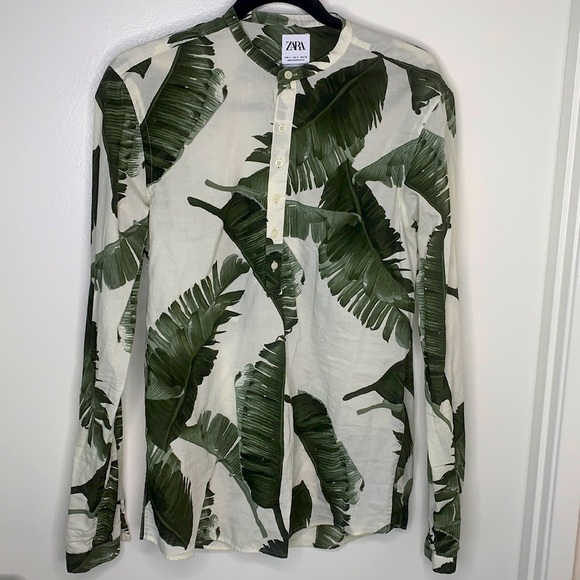 Zara | Shirts | Zara Tropical Print Shirt | Poshmark